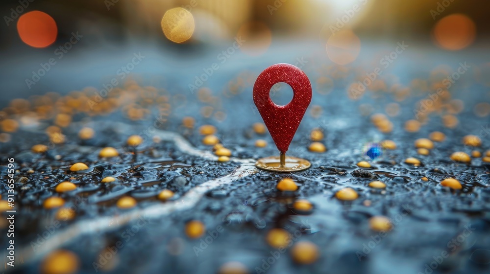 navigation on the map. My location is on the map. A point on the map ...