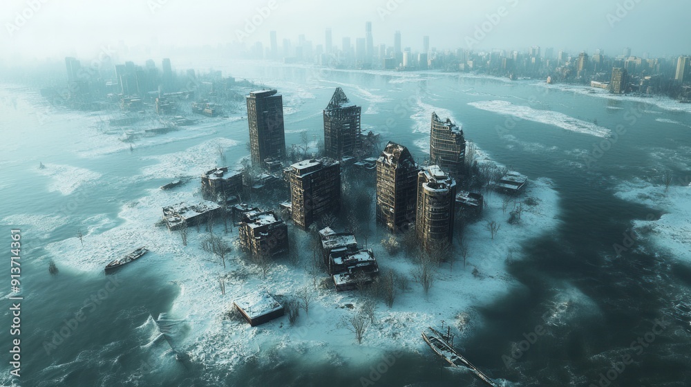 Melting ice caps and rising sea levels threatening coastal cities with ...