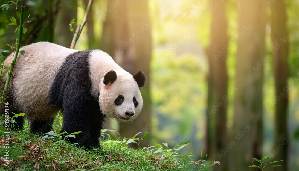 giant panda bear, The panda’s expressive eyes and distinctive black-and ...