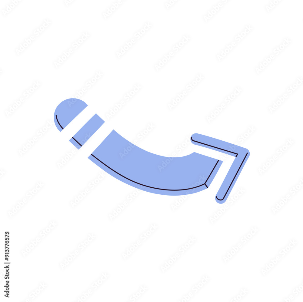 Cursor with bending dashed line showing turn of way. Arrow pointing ... Cursor with bending dashed line showing turn of way. Arrow pointing ...