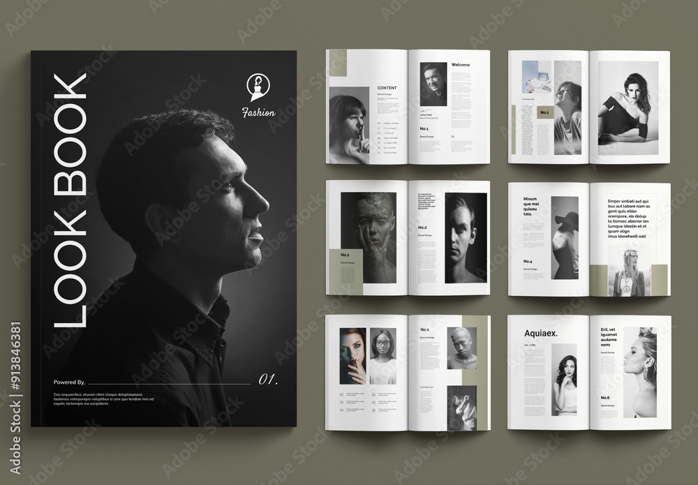 Fashion Lookbook Layout Stock Template | Adobe Stock