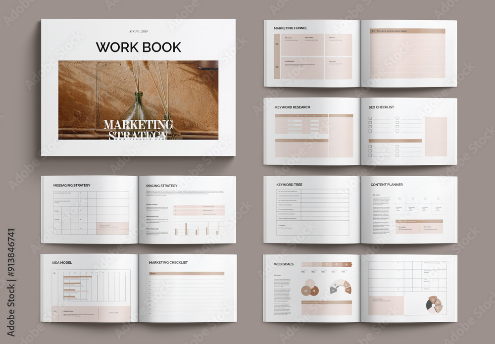 Work Book Layout Stock Template | Adobe Stock
