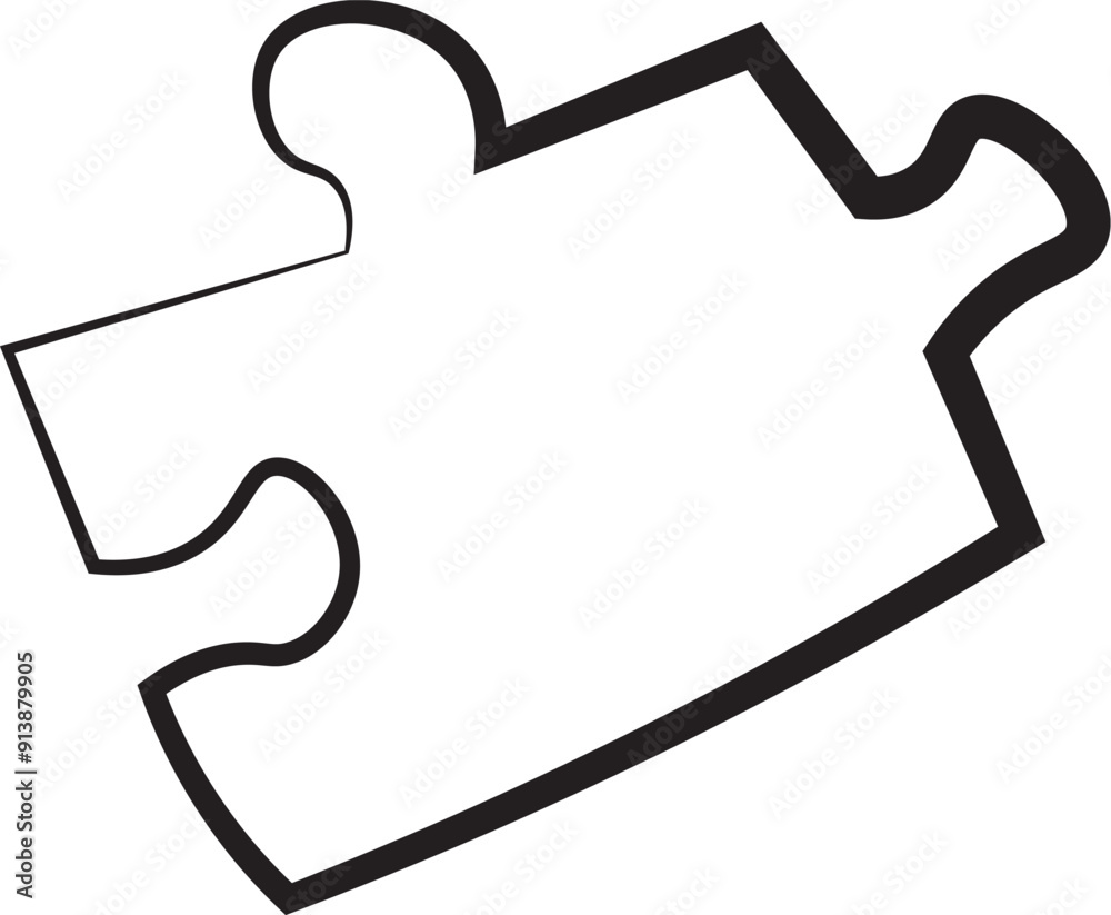Puzzle pieces vector set. Separate puzzle pieces with the ability to ...