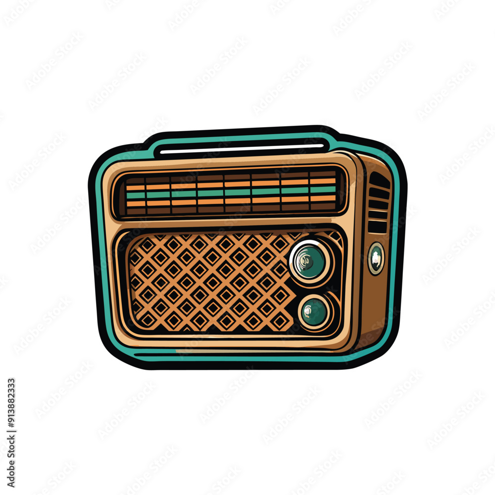 World radio day set of vector vintage emblems, labels, badges and logos ...