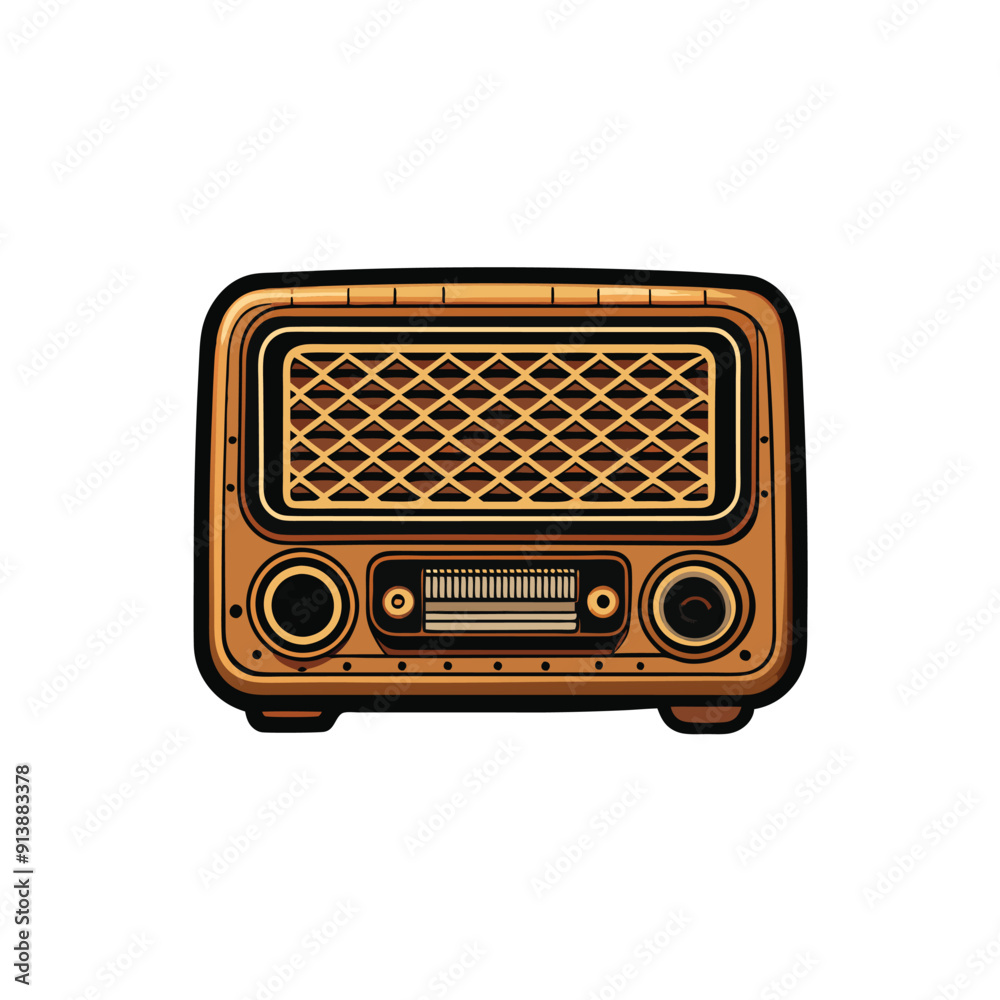 World radio day set of vector vintage emblems, labels, badges and logos ...