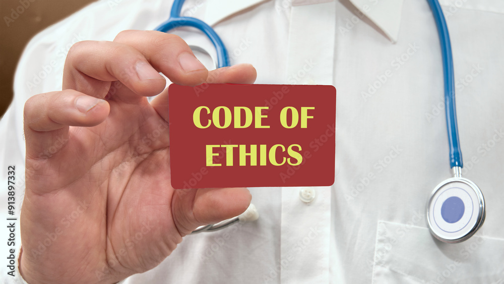 Business and code of ethics concept. Copy space. Concept words Code of ...
