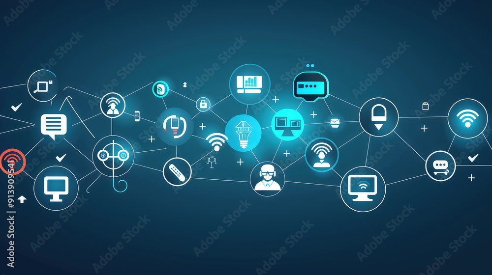 An image depicting the integration of IoT devices with customer service ...