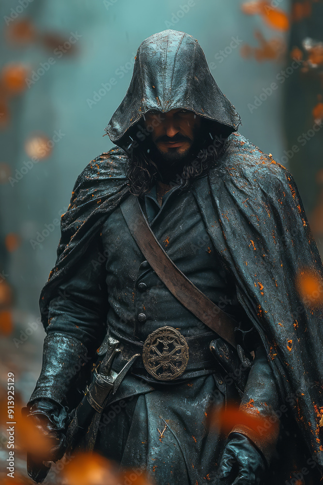 Clean and modern depiction of a musketeer in action, with a focus on ...