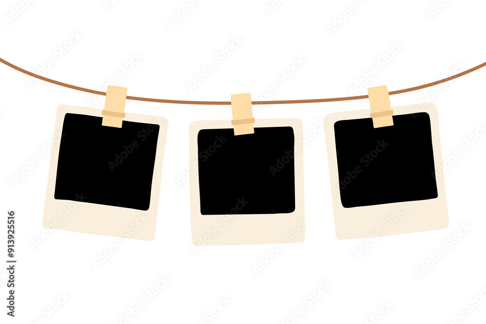 Instant photo png transparent background, frame collage art Stock ...