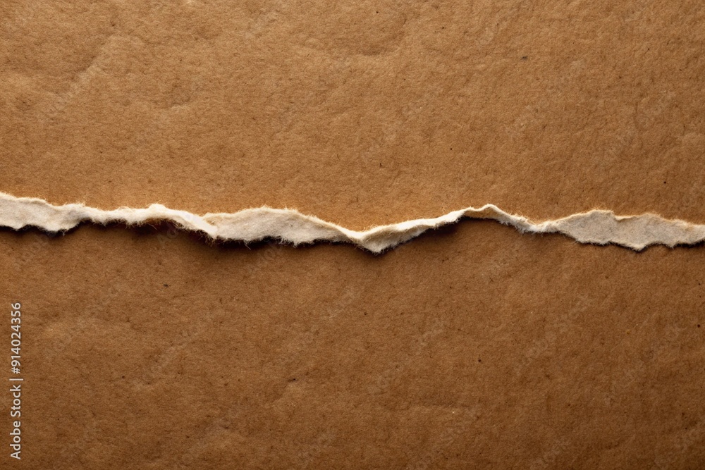 Straight ripped brown paper background for your presentation, monitor ...
