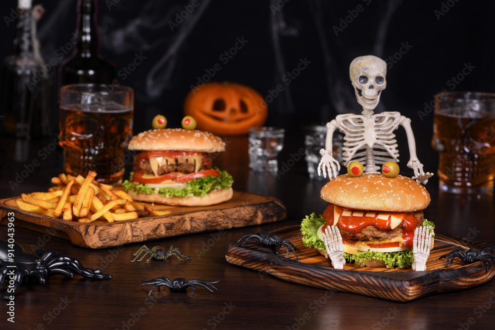 The Monster Burger on a sitting skeleton will definitely lift your ...