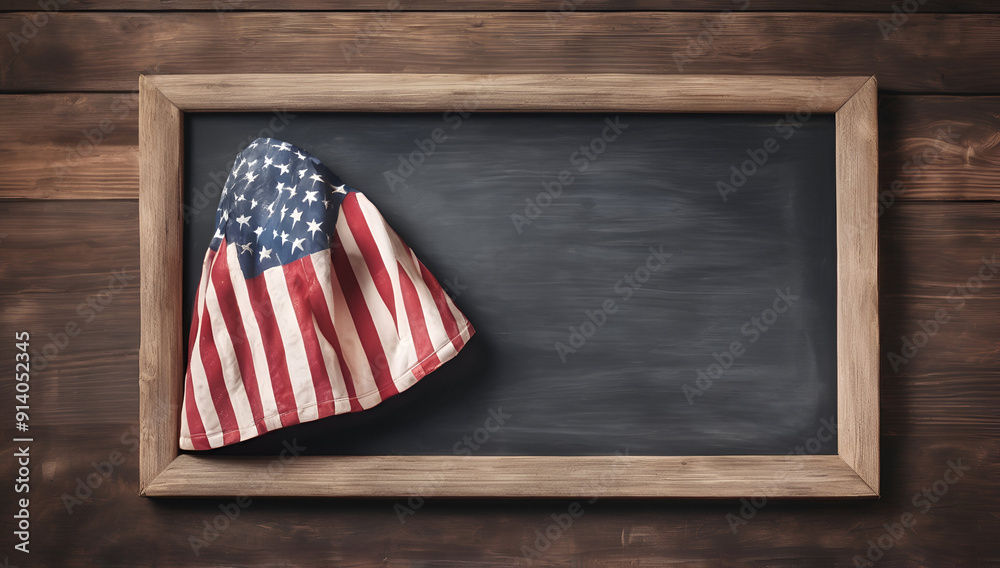 Abstract United States flag collage design with many or multiple ...