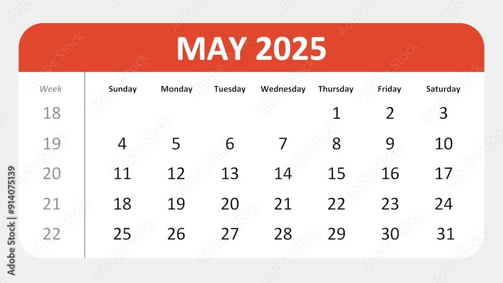 May 5, 2025: Animated 2025 planner showcasing May calendar ...