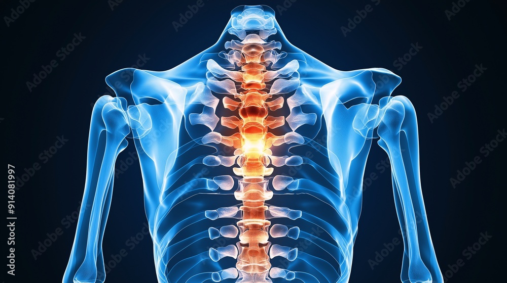 X-ray of the human coccygeal vertebrae, showing the tailbone. Stock ...