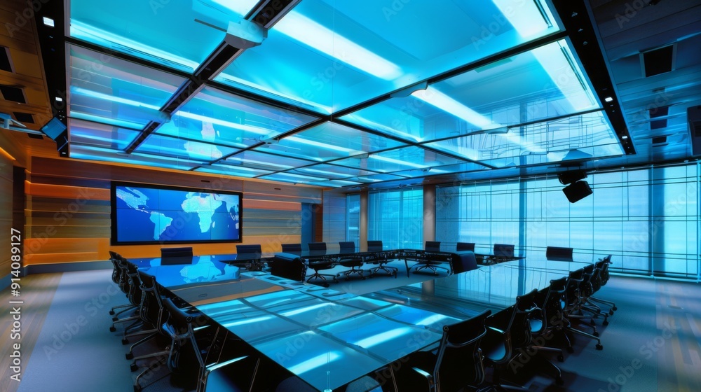 high-tech conference room design ideas , modular ceiling grid system ...