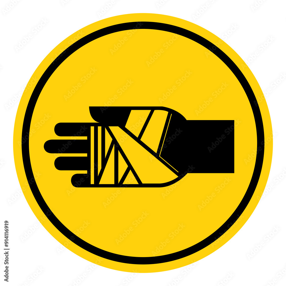 Chemical Burns Hazard Symbol Sign, Vector Illustration, Isolate On ...