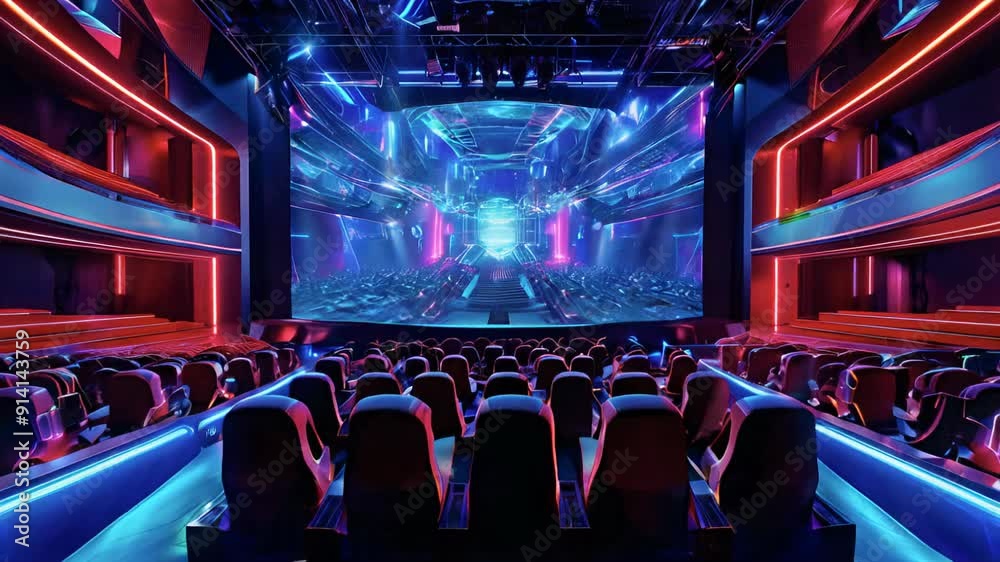 Explore the cutting-edge design and vibrant lights of a high-tech ...