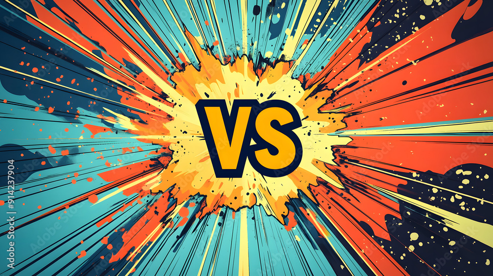 comics-inspired versus frame featuring a lightning ray border ...