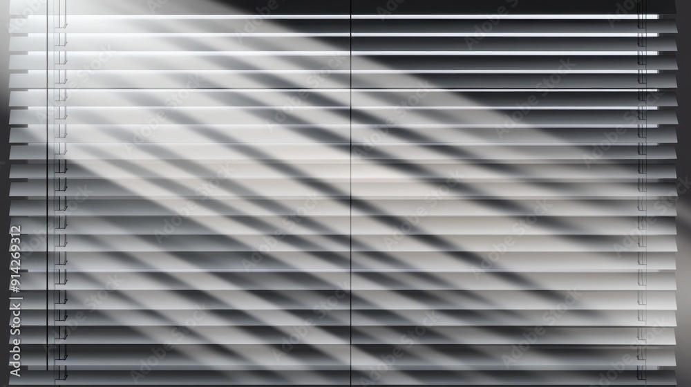 Shadow from window blinds overlay effect. Realistic gray shadow on a ...