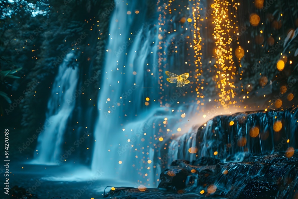 Firefly Fireflies with Particle and Glowing Effect in Nighttime Scenes ...