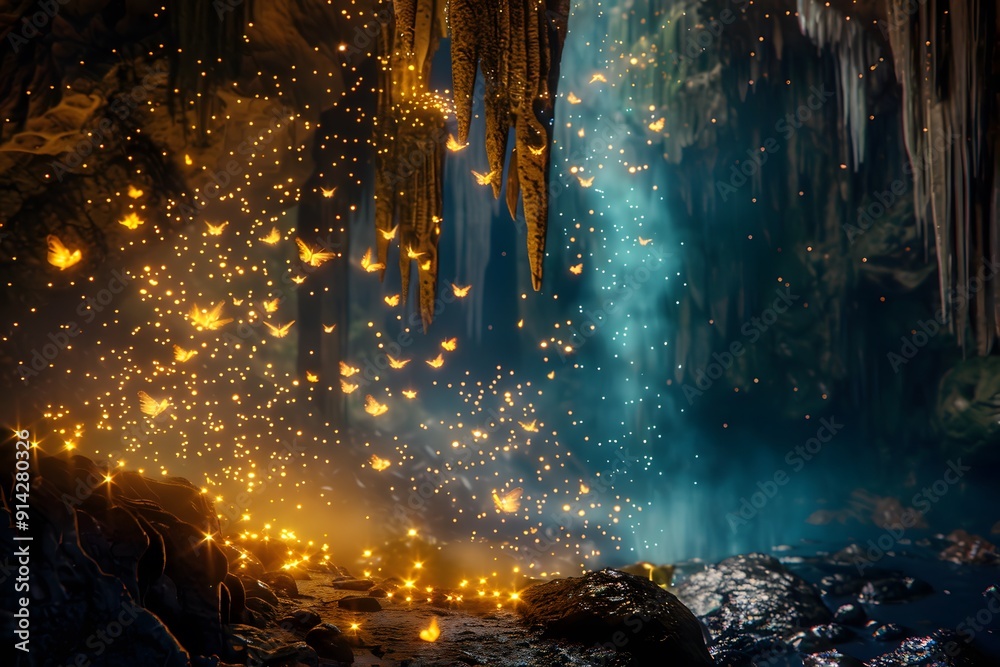 Firefly Fireflies with Particle and Glowing Effect in Nighttime Scenes ...