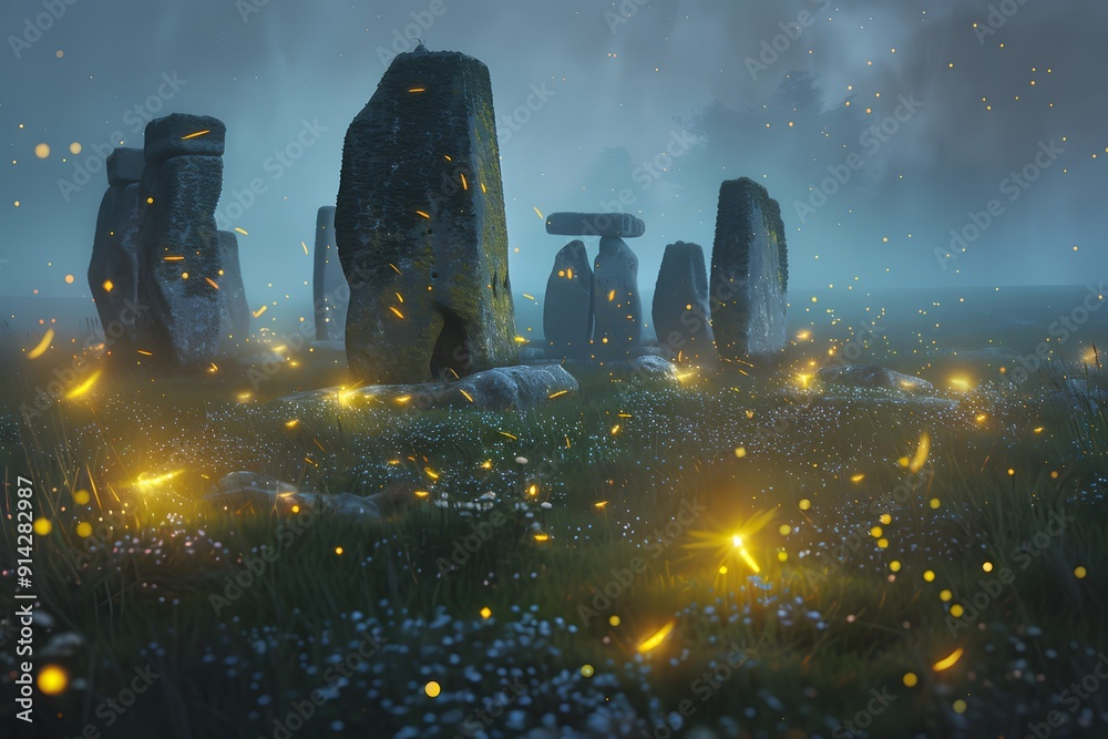 Firefly Fireflies with Particle and Glowing Effect in Nighttime Scenes ...