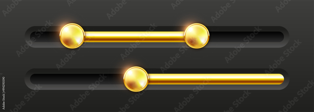 Loading bar or Slider bar. Vector clipart isolated on white background ...