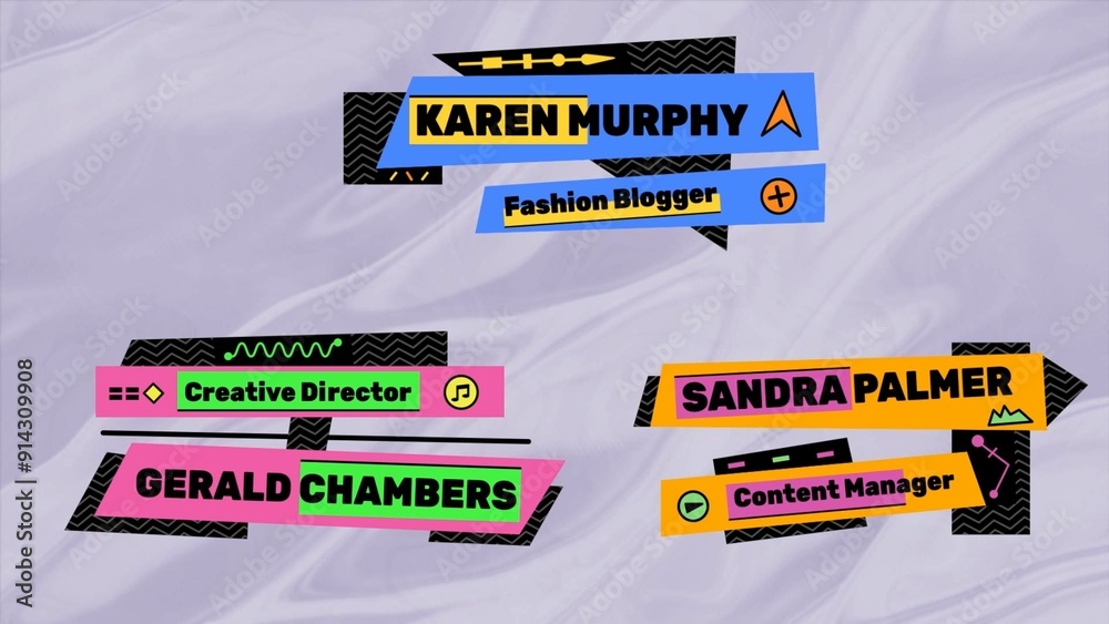 Colorful Lower Thirds(Part 02) Stock Template | Adobe Stock