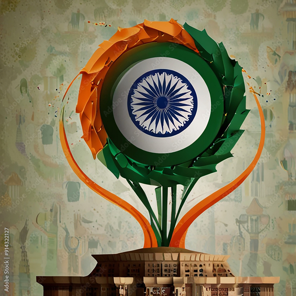 India independence day poster for celebration 15 August 1947 Hindustan ...