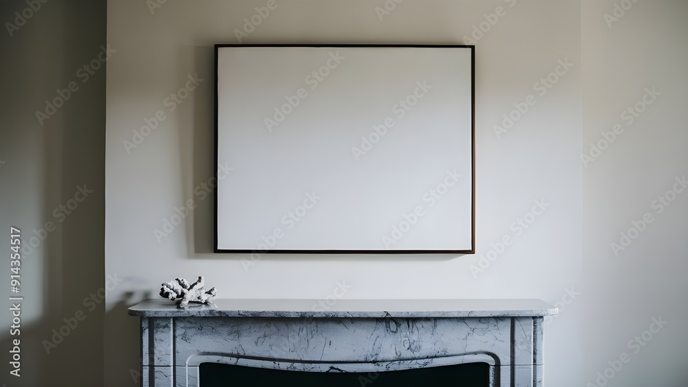 Blank White Canvas with Modern Framing, Clean and Elegant Design for ...