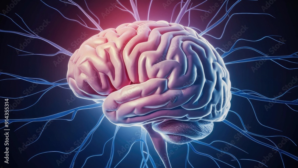 Human brain central organ of the nervous system processing sensory ...