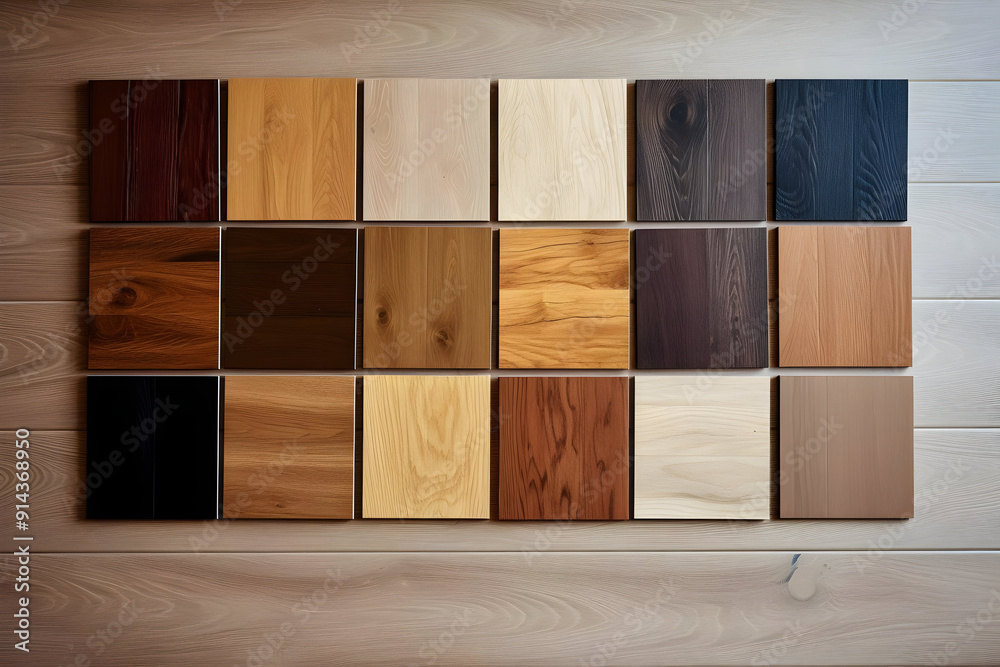 Collection of different wood textures and colors for interior design ...