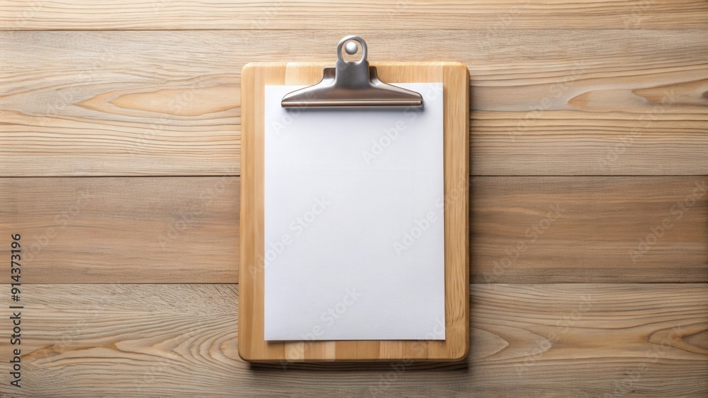 Clipboard with blank A4 paper for menu mockups and food photography ...