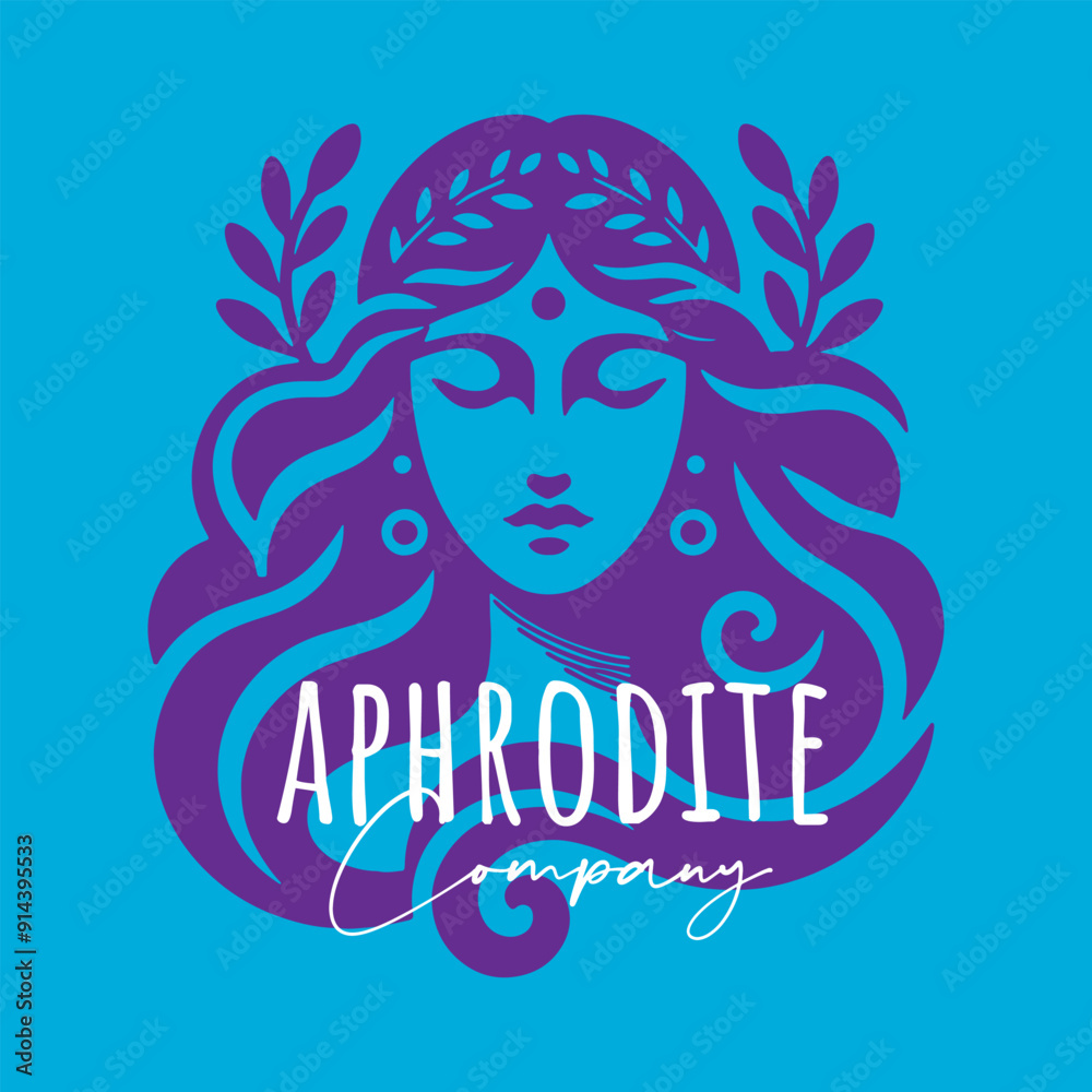 Aphrodite Company - Vector Flat Logo Illustration Stock Vector | Adobe ...