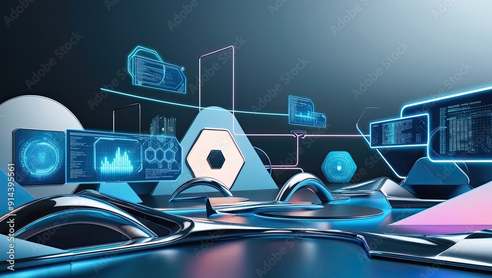 3d computer technology machine background 4k wallpaper Stock ...