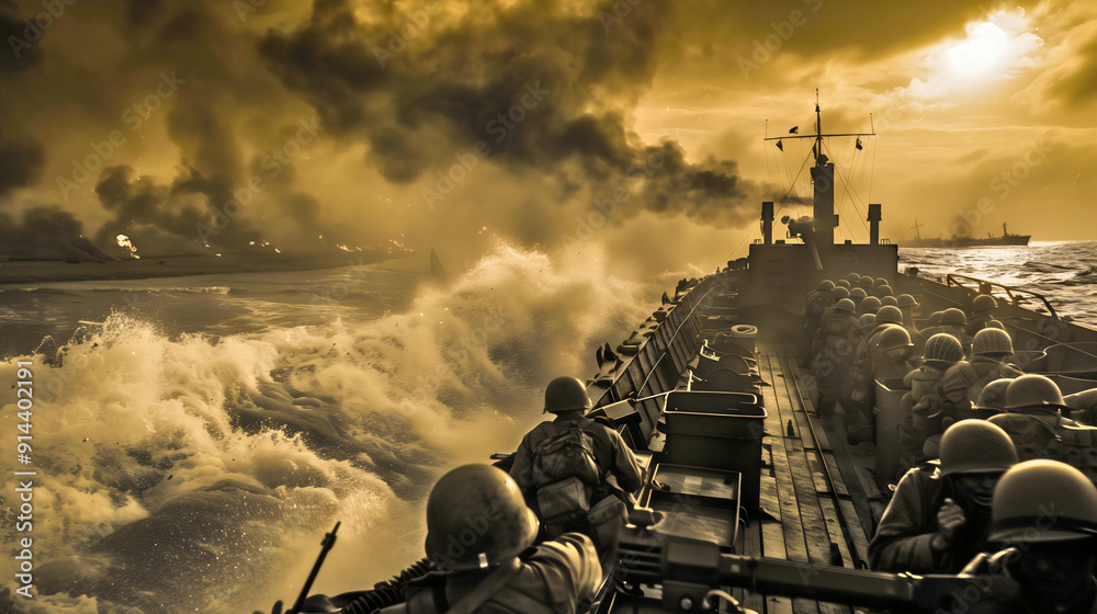 military Operation overlord Normandy beach D-day history of ww2 Stock ...