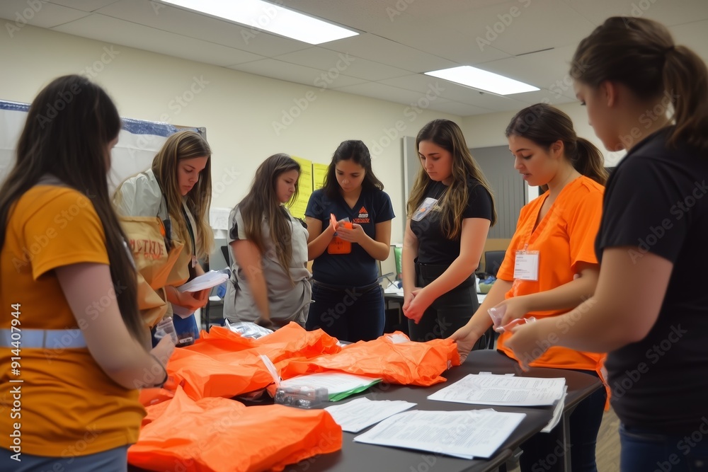 Group of Students Participating in Hands-On Training Session in a ...