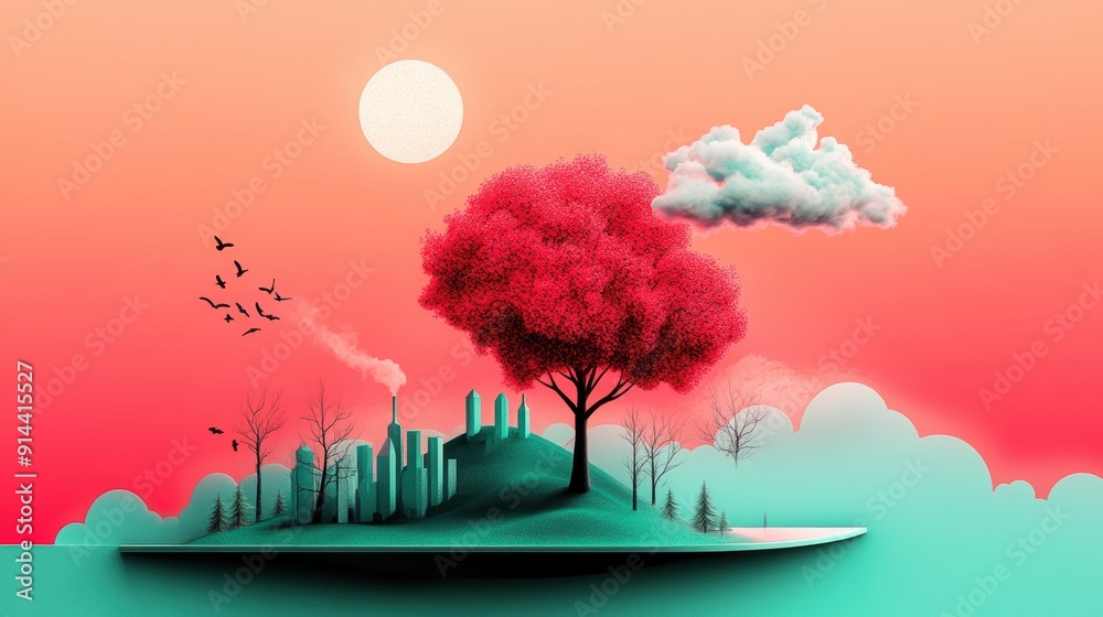 A visually striking infographic showing the impact of carbon emissions ...