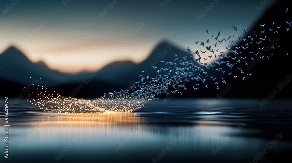 Visual representation of a bird migration route, showcasing the long ...