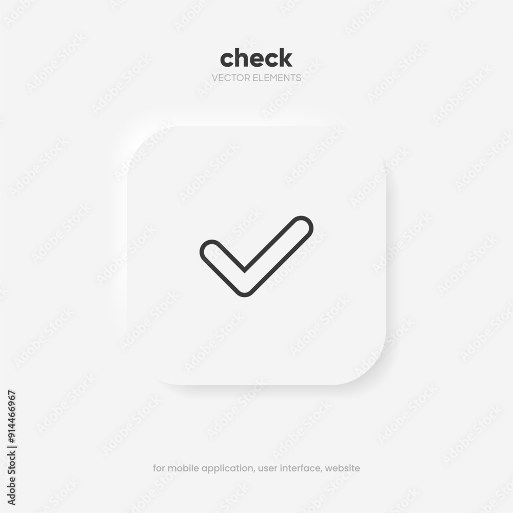 Checkmark and check icon. Approval check and true icon. Set quality ...