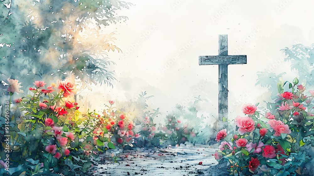 Christian cross with roses faith Jesus religion Christianity god church ...