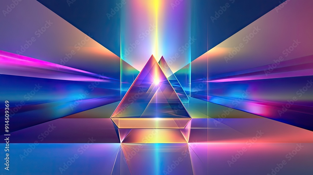 Neon holographic colors applied to a cube, rectangular cuboid, and ...