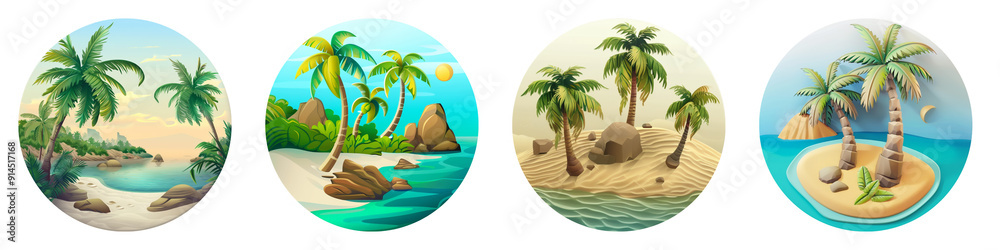 Oasis clipart collection, symbol, logos, icons isolated on transparent ...