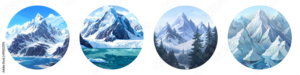 Tundra clipart collection, symbol, logos, icons isolated on transparent ...