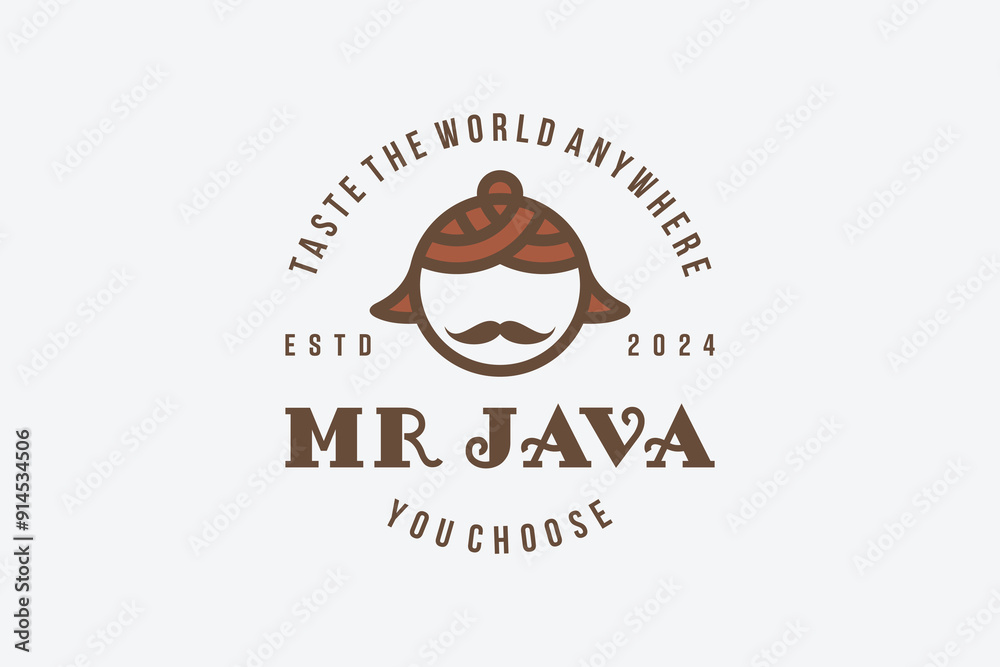 Vector Logo from "Mr. Java" Javanese People Who Wear Blangkon, a ...