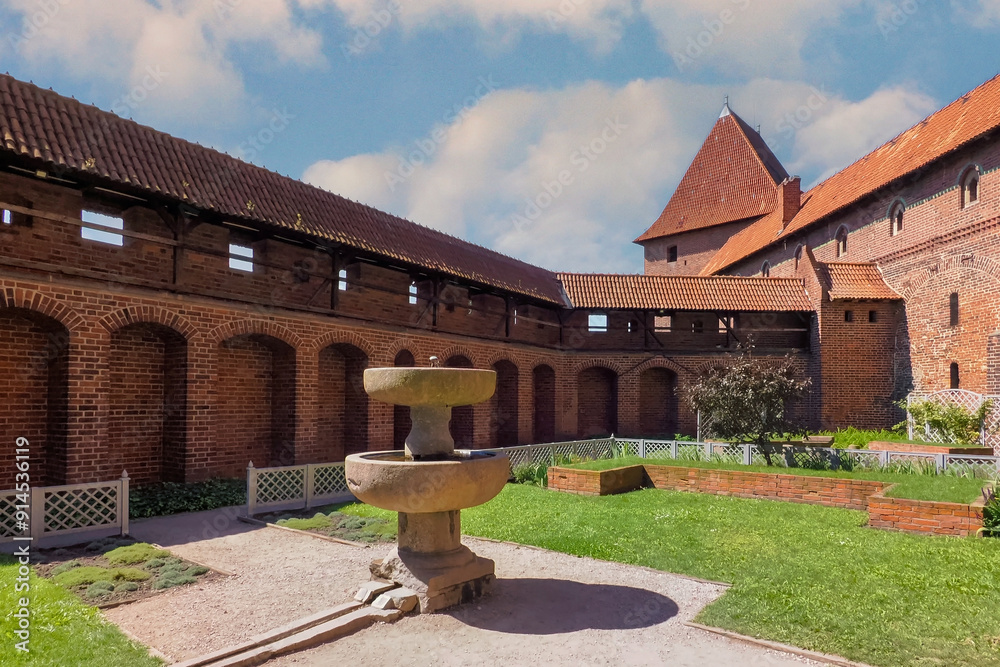 Malbork, Poland - the photo shows a fragment of the Teutonic Knights ...