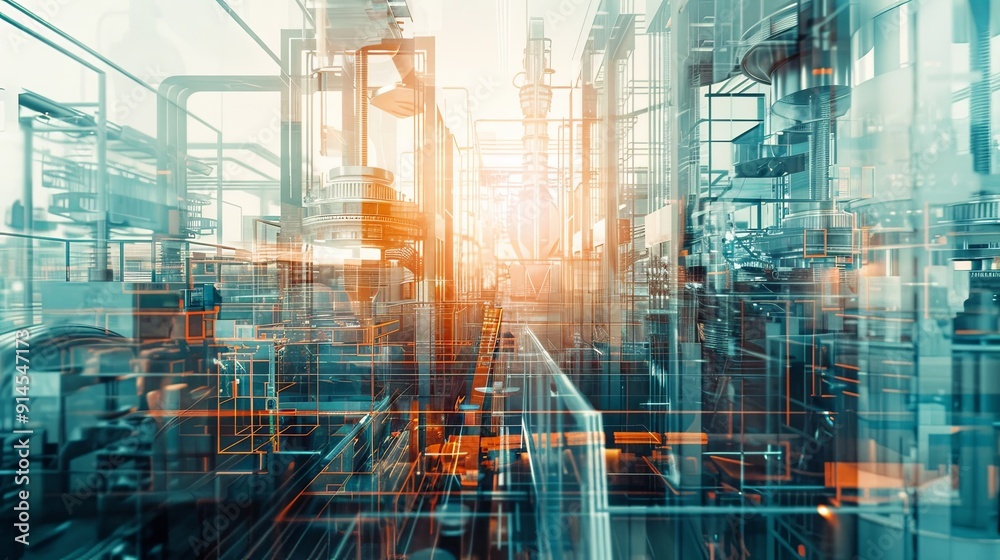 Innovative double exposure image symbolizing the advanced additive ...