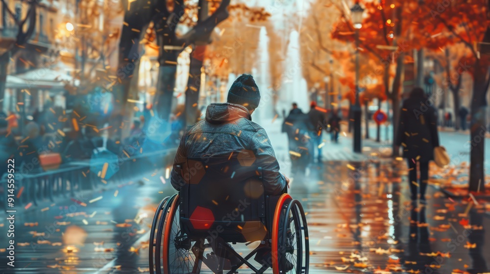 A photograph capturing the determination of disability rights activists ...