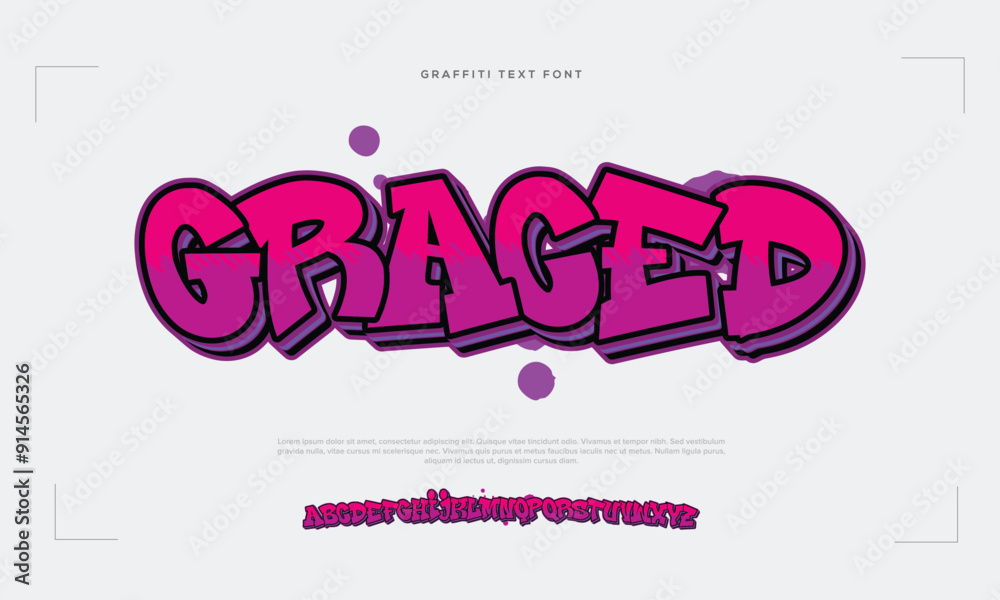 Graffiti Bubble Alphabet, Dripping gradient color paint font with ...