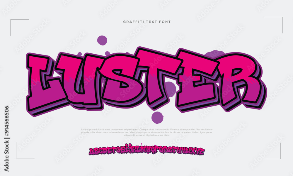 Graffiti Bubble Alphabet, Dripping gradient color paint font with ...
